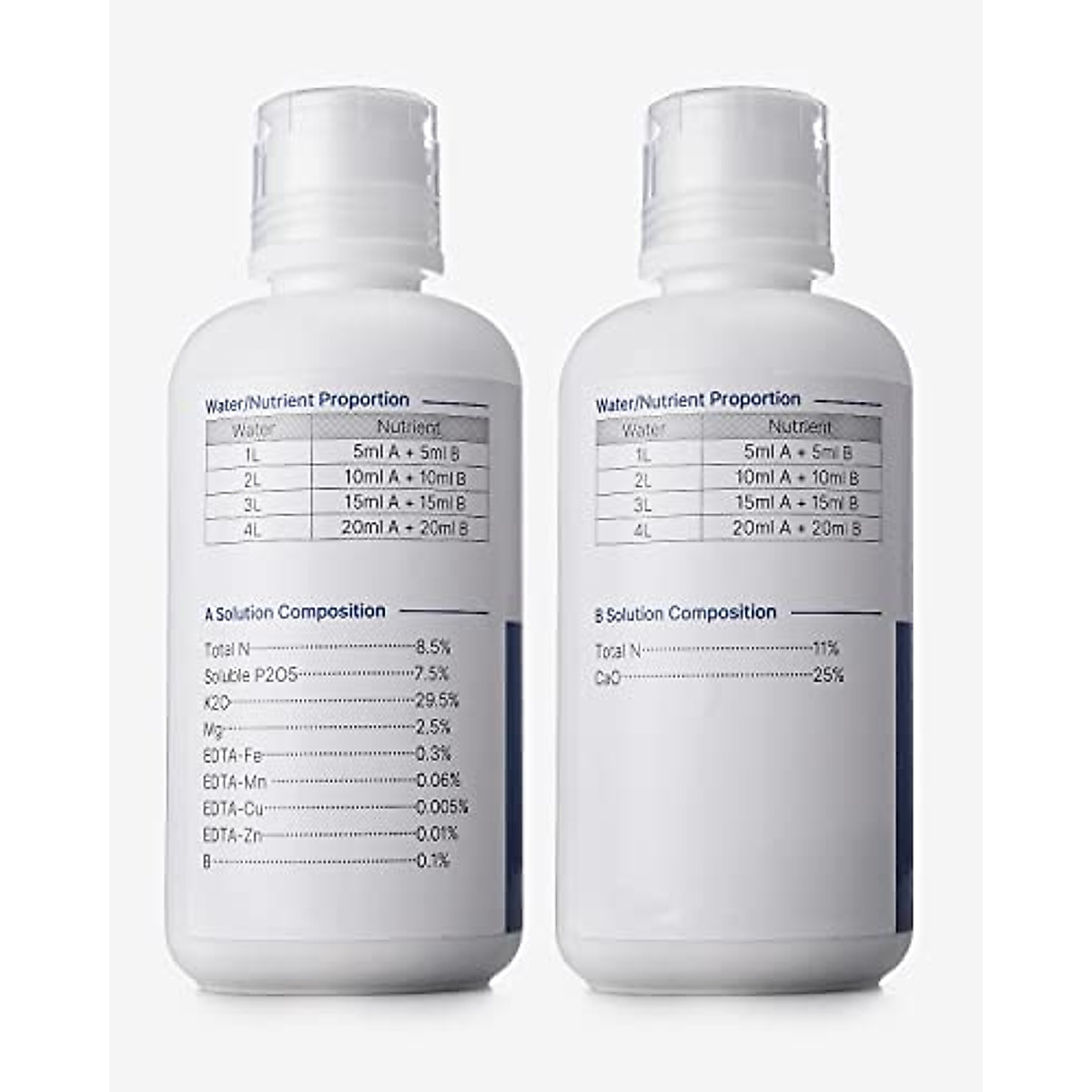 iDOO Plant Food 70 oz (2 Liter), All-Purpose Water Soluble A & B Nutrients, Liquid Concentrated Hydro Garden Fertilizer for Hydroponics System, Indoor Potted House Plants, Flowers, Vegetable