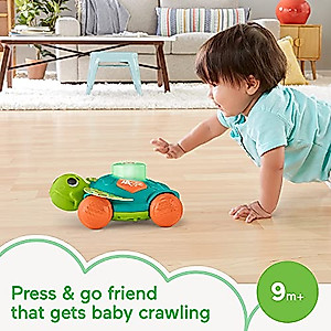 Fisher-Price Linkimals Sit-to-Crawl Sea Turtle - UK English Edition, Light-up Musical Crawling Toy for Baby
