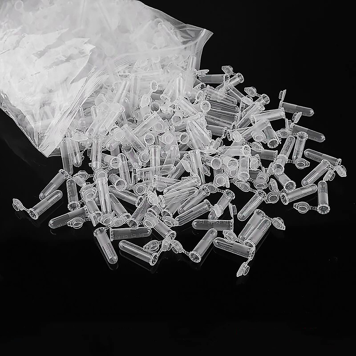 Eldwviz 100pcs 2mL Plastic Vial Tube Sample Storage Container Fragrance Beads Liquid