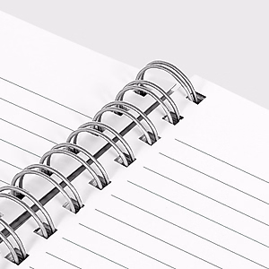 Designer Greetings, Designer Papers Flex Cover Journal with Elastic Band, Blue “Notebook” Watercolor Marble with Silver Dotted Print - 320 Pages (6” x 8.25”) - Perfect for Work, School, Creative