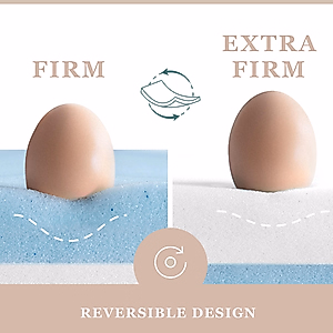 BedStory 3 Inch Firm Mattress Topper Twin Size, Extra Firm Memory Foam Bed Topper for Pain Relief, Cooling Gel Infused High-Density Mattress Pad, Skin-Friendly Non-Slip Cover, CertiPUR-US Certified