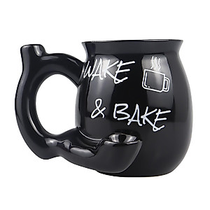 RAISLY Wake Coffee Mug 10oz/300ml Novelty Bake Coffee Cup for Birthday Party Halloween Christmas Gift