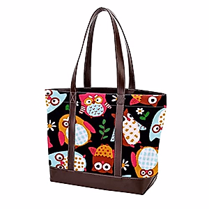 TFCOCFT Purses for Women, Tote Bag, Bags for Women, Womens Handbags, abstract colorful bird leaves pattern