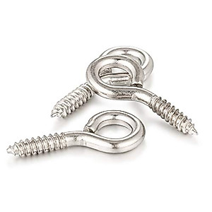 Axe Sickle Metal Eye Hook Screw 1.5 Inch Eye Small Eyelet Screw 30 Pcs