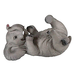 Ebros Kitchen Decor Playful Safari Elephant Wine Bottle Holder Figurine Animal Savanna Oil Wine Valet Storage with Pachyderm Elephant Theme