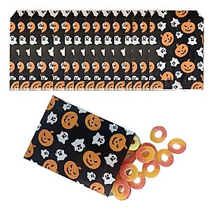 MENDERRY Paper Halloween Treat Candy bags Trick or Treat Bags Treat Bags Party Favor Cookie Bag