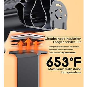 ADIUPUL Wood Stove Fan【2023 New 8-Blade】 Fireplace Fan,Heat Powered Stove Fan,Heated Fan Noise-free,Built-in Temperature Gauge,Circulating Warm Air,Eco Fan for Wood Burning Stove/Log Burner/Pellet