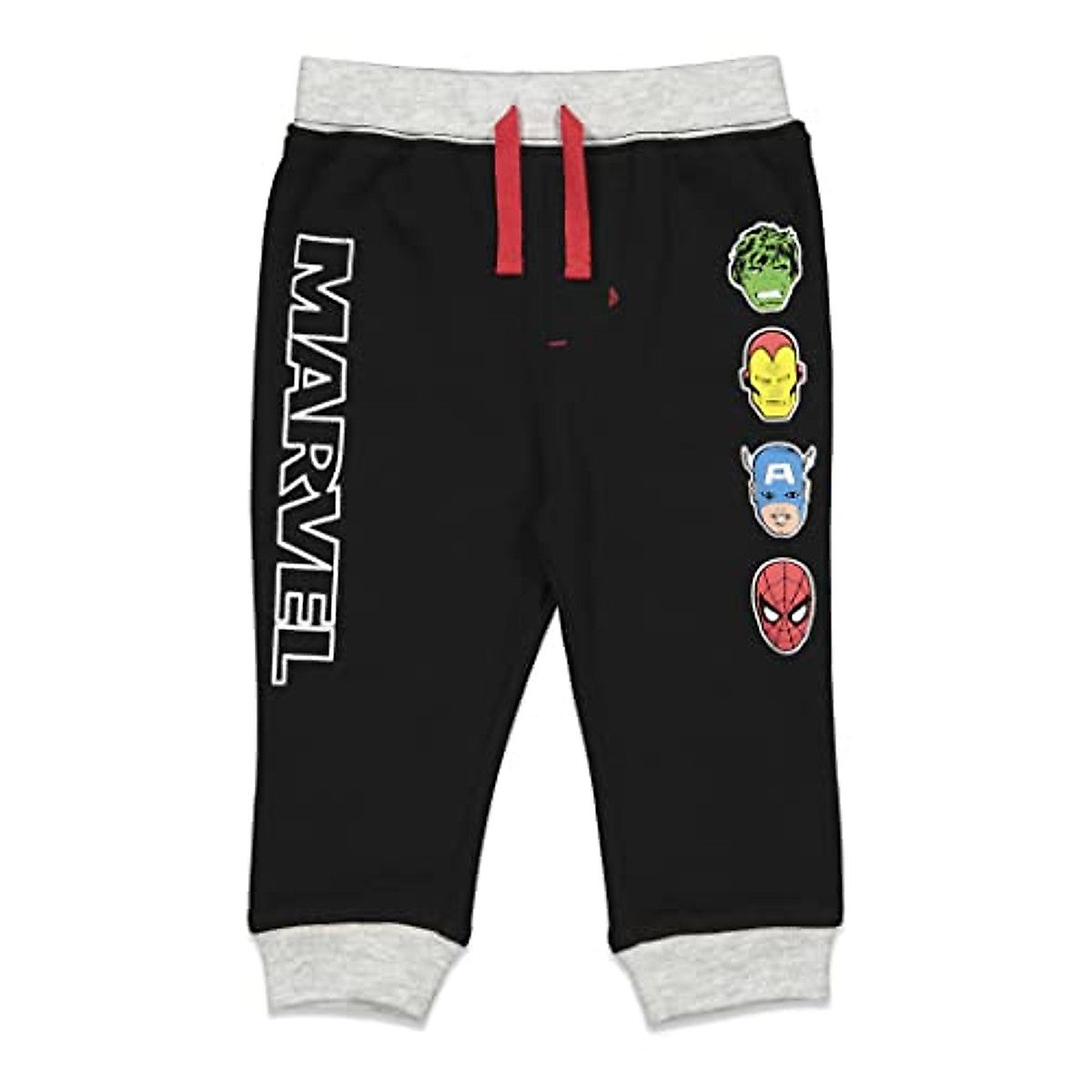Marvel Avengers Toddler Boys 2 Pack Pants Black/Light Grey 3T