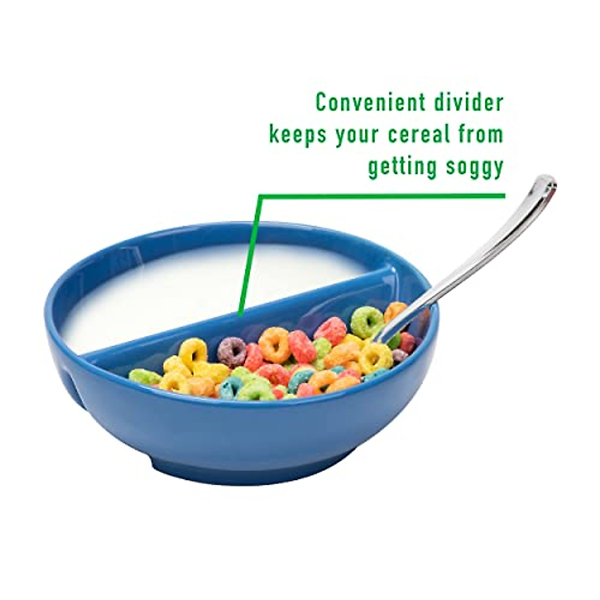 Mind Reader Of Ceramic Anti-Soggy Cereal Bowl - Microwave Safe, Also Great For Ice Cream & Topping, Yogurt & Berries, Fries & Ketchup, 7.01" x 7.01" x 2.44", Multicolor, 3 Pack
