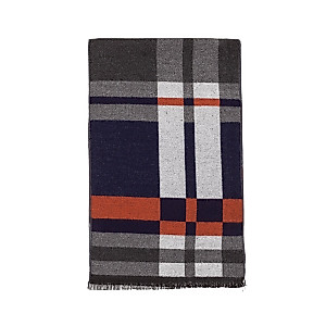 MELIFLUOS DESIGNED IN SPAIN Scarf for Men Reversible Elegant Classic Cashmere Feel Scarves for Spring Fall Winter (TA04-2)