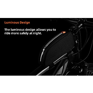 VENFOREST Bike Top Tube Bag Waterproof Bicycle Front Frame Bag Top Tube Bike Pouch for Road Mountain Bicycle Outdoor Cycling Travel Hiking