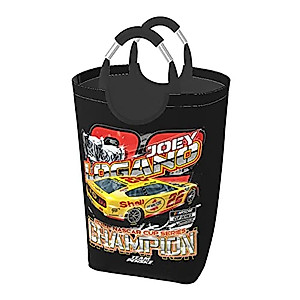 Joey Logano 22 Large Laundry Basket Laundry Hamper Bag Washing Bin Clothes Bag Collapsible Tall with Handles Waterproof Bathroom College Essentials Storage for College Dorm, Family