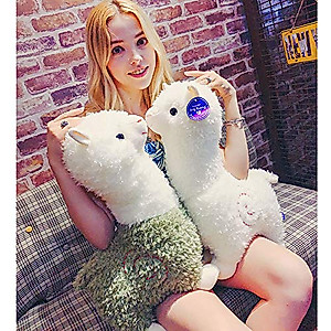 Spring Country Alpaca Plush Toy, Llama Stuffed Animal Large 18" Doll Plushie Hug Pillow Soft Fluffy Cushion Super Christmas Valentine Gift, Birthday