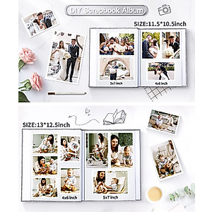 Popotop Photo Album Self Adhesive Scrapbook Album for 4x6 5x7 8x10 Pictures DIY Photo Book,Birthday Gifts for Women Mom,Wedding Baby Family Travel