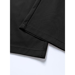 JMIERR Men Casual Cargo Pants Elastic Waist Drawstring Tactical Pant Lightwight Hiking Joggers Pants Loose Fit with Multi Pockets, US 34(M), 1 Black