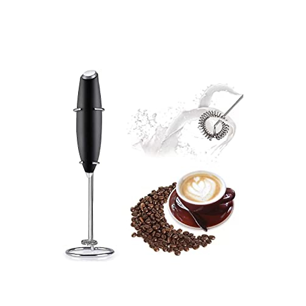 Espumador de leche de mano para lattes - Batidor de bebidas para café, mini espumador para capuchino, frappe, matcha, chocolate caliente