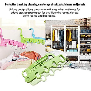 ezcoco Plastic Multi-Function Hangers,Drying Rack,Suit Hangers,Travel Hangers（Pink&Blue&Green）- Pink