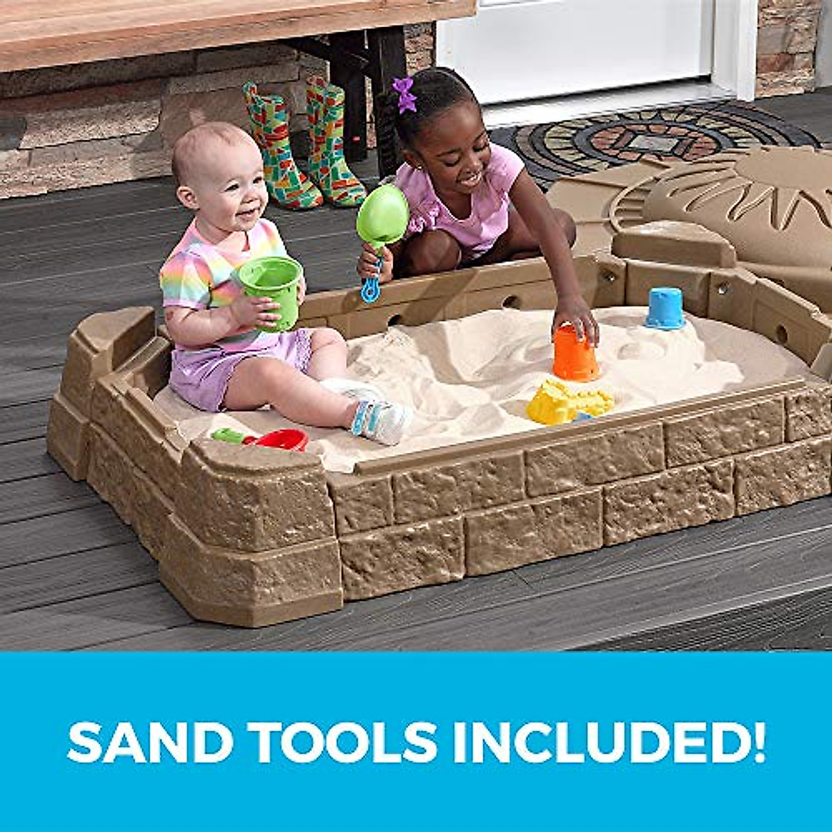 Step2 Naturally Playful Sandbox II with Bonus Sand Tools, Tan