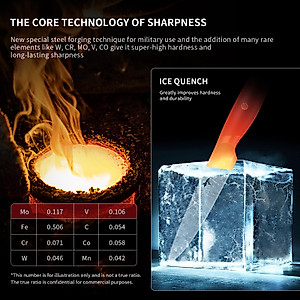 MAD SHARK 5-inch Compact Paring Knife - Kitchen Peeling Knife Ergonomic Handle, Sharp Utility Knife for Fruits,Vegetables and More - Forged Synergy by German Military Grade Composite Steel, Black