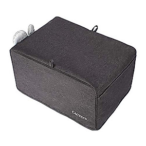 CACTIYE Toaster Oven Dust Cover with Accessory Pockets Compatible with Hamilton Beach 6 Slice of Toaster Oven (GRAY)