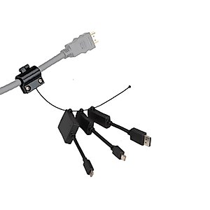 DigitaLinx Liberty Patented HDMI Adapter Ring with 5” DisplayPort, 5” Mini DP & USB-C Pigtail adapters Device connectivity for Conference Rooms. PC Laptop, iPad, MacBook Pro, Galaxy, Chromebook.