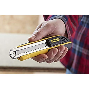 Stanley 0-10-481 Snap Off knife with magazine, Silver/Yellow