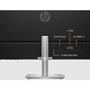 HP New M27h FHD Monitor 2-Pack 76D13AA#ABA, On-Screen Controls; AMD FreeSync; Low Blue Light Mode; Anti-Glare IPS Display, FHD (1920 x 1080),300 nits, 1 VGA; 2 HDMI 1.4