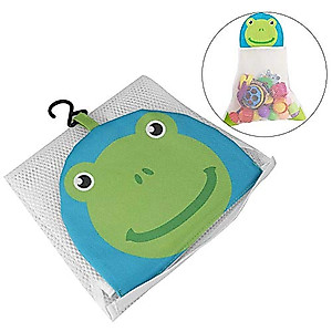 Jiawu Bath Tub Toy Organizer, Mesh Toys Storage Net, Holder Basket Organizer Mesh Bathroom Toys Durable Bath Tub Toy for Stuffed Animal Organizering(Green)