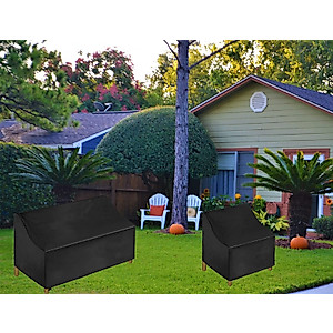 delightLife Sofa Cover Outdoor Loveseat Cover, Patio Furniture Covers Waterproof 600D, 54 Inch Patio Loveseat Cover Fits for 2-3 Seats (54" W x 38" D x 20"/29" H)