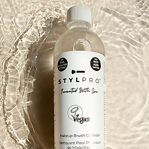 stylPro Stylideas Makeup Brushes Cleaner Solution - Professional Makeup Sponge Liquid Cleanser - Alcohol & Sulphate Free - Deep Clean Greasy Foundation - Gentle Conditioning for Soft Finish - 16.9 oz