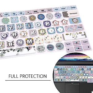 WYGCH Silicone Keyboard Cover for Lenovo IdeaPad ThinkPad E430,E430C,E435,E330,E335,E445,E435,S430,L330,T430U Protector Skin-Bohemian Style
