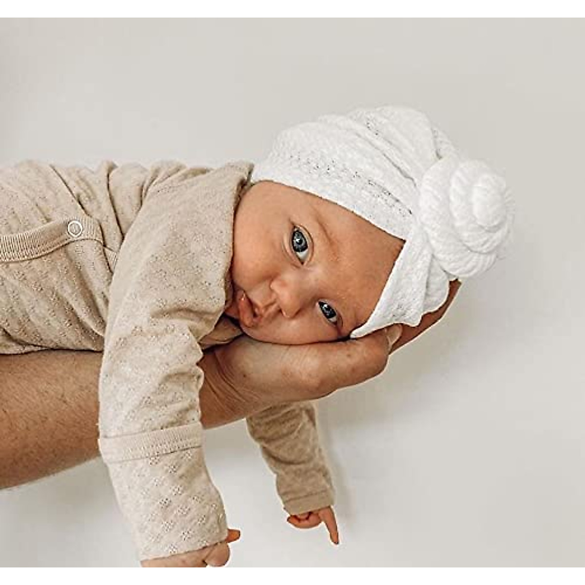 GEZISAN Baby Turban Newborn Baby Girl Hospital Hat Nursery Beanie Headwrap Bohemia Donuts Cap (TWIST06-6PCS)