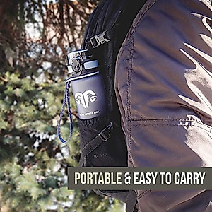 Embrava Best Sports Water Bottle - 17oz Small - Eco Friendly & BPA-Free Plastic - For Running, Gym, Yoga, Outdoors and Hiking - Fast Water Flow, Flip Top, Opens With 1-Click - Leak-proof Lid