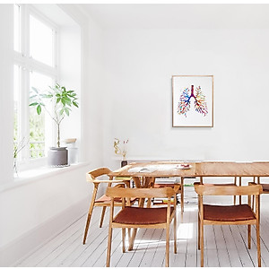 Dignovel Studios 8X10 Unframed Lung Anatomy Human Body Watercolor Art Print Poster Medical Science Housewarming Wall Art Giclee Office Home Decor DN541