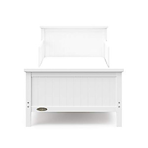 Graco Bailey Toddler Bed (White) – GREENGUARD Gold Certified, Includes Toddler Bed Rails, Fits Standard-Size Crib and Toddler Bed Mattress, JPMA Certified