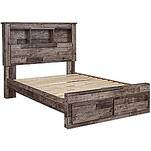 Signature Design by Ashley Wooden Mattress Support Bunkie Board Roll Slat with Nylon Cord, Full, Beige