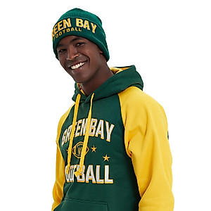 CLORPEAK Green Bay Embroidery Classic Cuff Beanie Hat Cuffed Winter Hat Knit Toque Skull Cap - Green OneSize