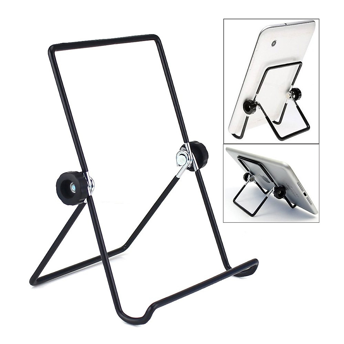 Tablet Stand, Portable Foldable Tablets Multi-Angle Non-Slip Adjustable Metal Holder Cradle Fit for 9-12.9 inch Tablet PC, Pad (2 Pack)