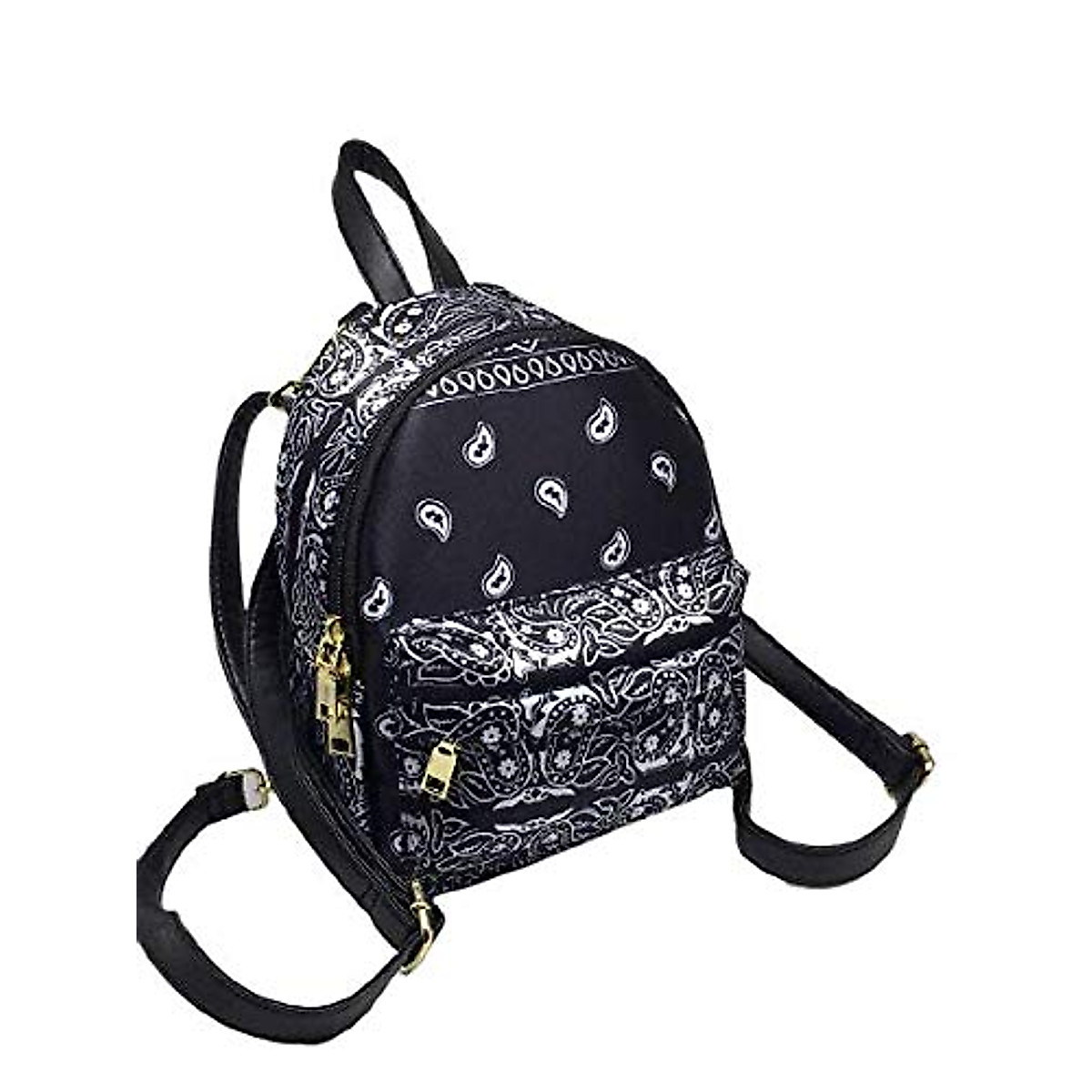 Mata Shoes Backpack Bags for Women with Bandana Print (Black Bandana)