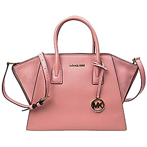Michael Kors Avril Large Top Zip Slouch Satchel Crossbody (Sunset Rose)