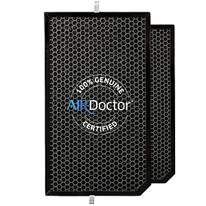 AIRDOCTOR AD5500 New Model! 4-in-1 Air Purifier for Extra Large Spaces and 2 extra Replacement Carbon Gas Trap VOC Filters with Pre-Filter