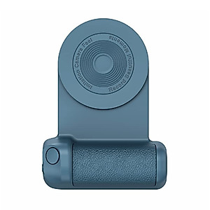 Magnetic Camera Handle Bluetooth Bracket，Smart Bluetooth Mobile Phone Anti-Shake Selfie Device, Magnetic Grip Photo Stand, Bluetooth Selfie Stick Grip Mount, for All Phone (Blue)