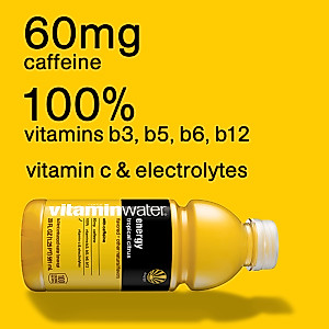 vitaminwater energy electrolyte enhanced water w/vitamins, tropical citrus drinks, 20 fl oz, 12 Pack