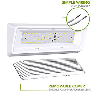 Leisure LED RV Exterior Porch Utility Light XL 12v 650 Lumen Lighting Fixture. Replacement Lighting for RVs, Trailers, Campers, 5th Wheels White Base Clear Lens (White, 1-Pack)