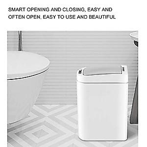 WENLII 7L Home Intelligent Trash Can Automatic Induction Electric Waste Bins Kick Barrel Battery Version Trash Can for Kitchen Bathroom