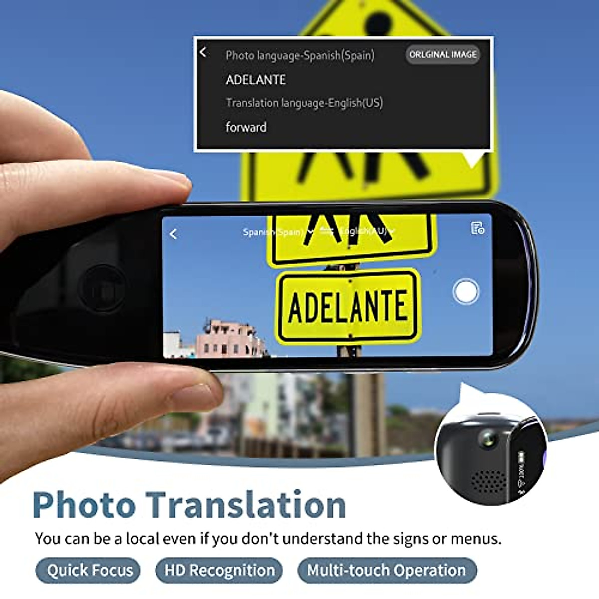 Vormor X5 Pro Reader Pen 112 Languages Translator Device Translation Pen Scanner - Text to Speech, Photo Translation, Text Extract, Scanning Translation Pen Dictionary Pen for Business& Study & Travel