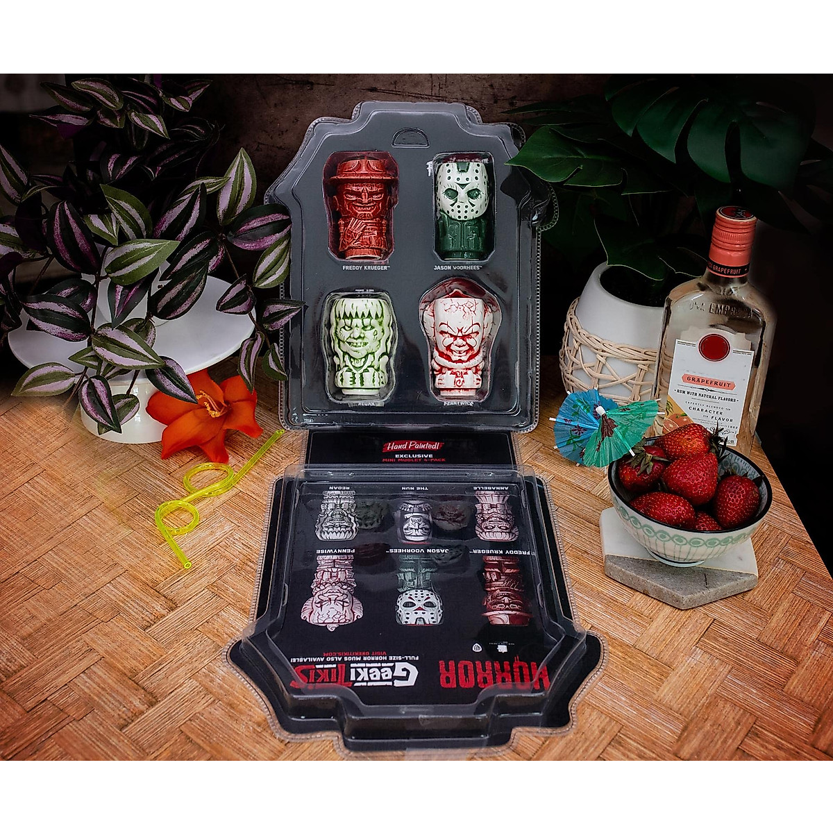 Geeki Tikis Horror Mini Muglets 4-Pack | Regan, Jason, Pennywise, Freddy