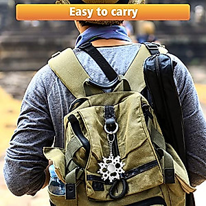 Gifts for Men Dad Boyfriend Him, MAFEHAN 23 in 1 Snowflake Multitool with Fidget Spinners, Cool Gadgets As Birthday Fathers Day Valentine's Gifts, Christmas Gifts Stocking Stuffers for Men(Silver)