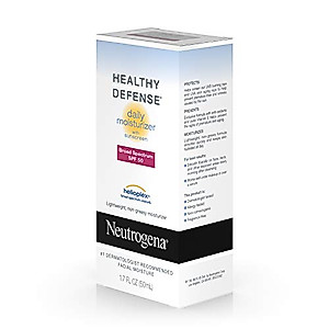 Neutrogena Healthy Defense Daily Vitamin C & Vitamin E Face Moisturizer, Non-Greasy Anti Wrinkle Face Lotion & Neck Cream with SPF 50 Sunscreen - Vitamin C, Vitamin E, Multivitamin Complex, 1.7 fl. oz