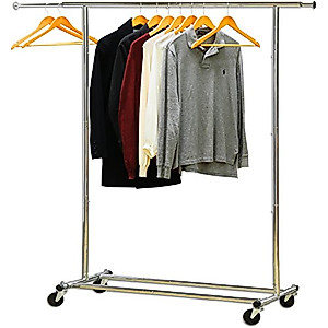 Simple Houseware Heavy Duty Clothing Garment Rack, Chrome